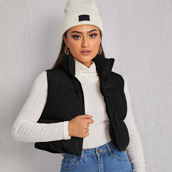 CROPPED PADDED GILET JACKET PADDED CROPPED GILET JACKET FOR WOMEN ...