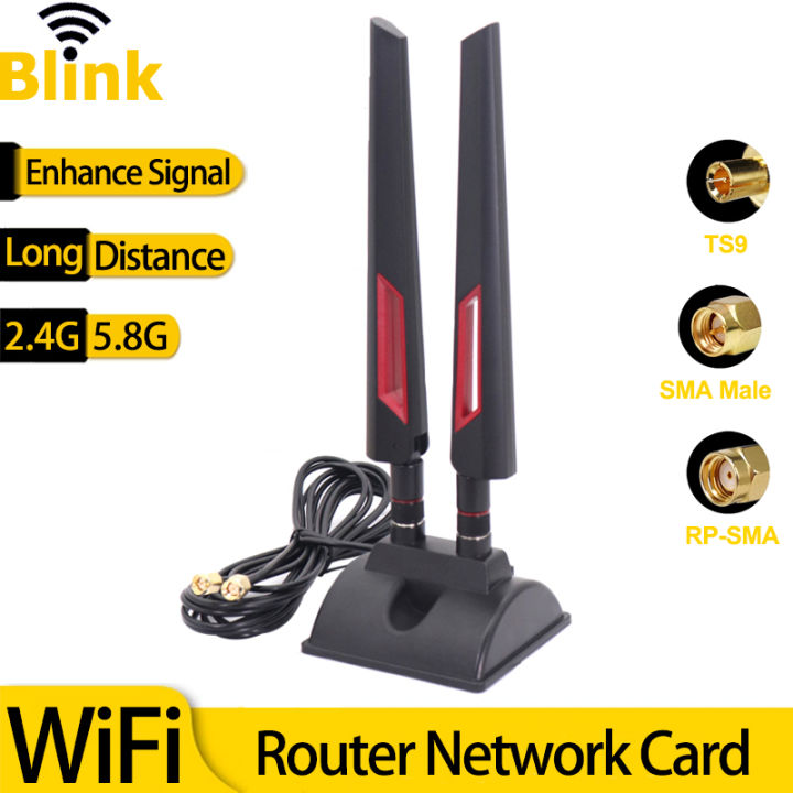 5G WiFi External Antenna Amplifier TS9 SMA Magnetic Base for Long Range ...