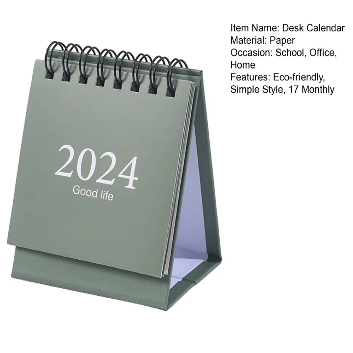 Safego Triangular Base Desk Calendar 2023-2024 Mini Desk Calendar ...