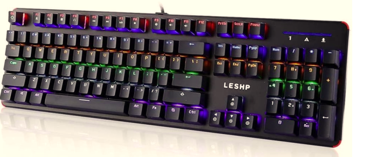 LESHP HS328 RGB Mechanical Gaming Keyboard Full size black | Daraz.pk