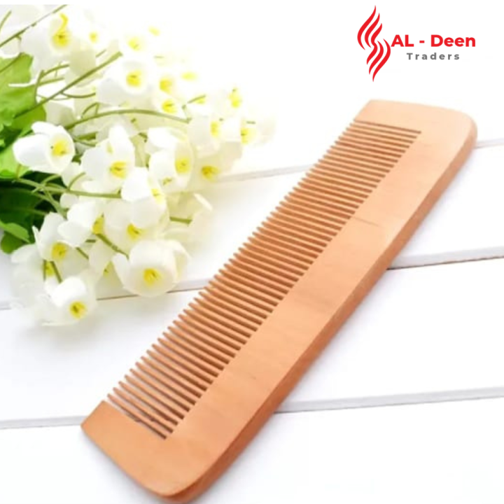 Handmade Natural Peach Wooden Comb, Ideal for all hair types, Includes ...