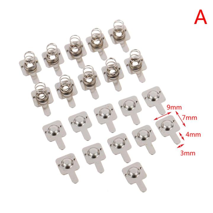 10pair/ Replacement Metal Batteries Spring Contact Plate Silver For AAA ...
