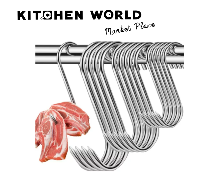 Steel Hanging Meat Hook Butcher Hooks Processing S Shaped Meat ...