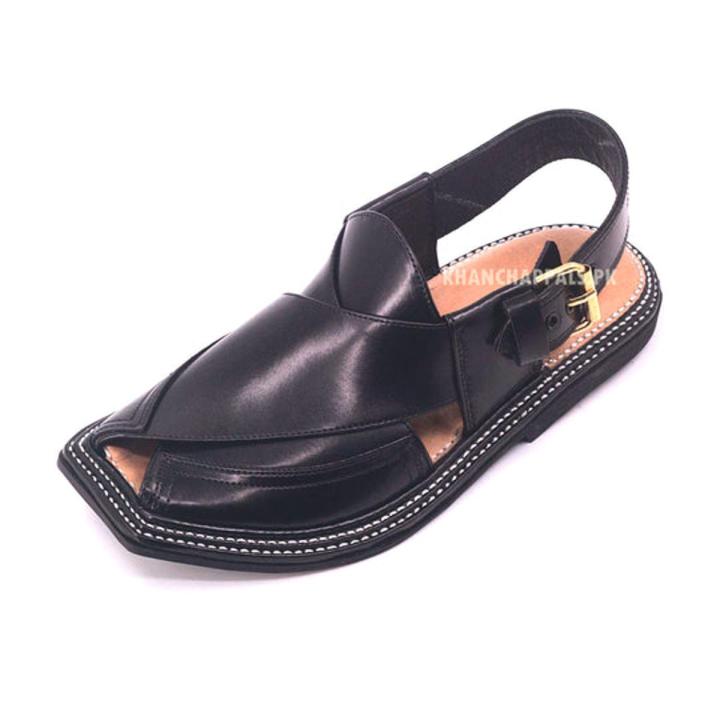 Premium Quality Leather Hand Stitched Peshawari Chappal | Daraz.pk