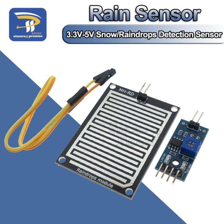 【Universal Car Parts Store】DC 3.3V-5V Snow/Raindrops Detection Sensor ...