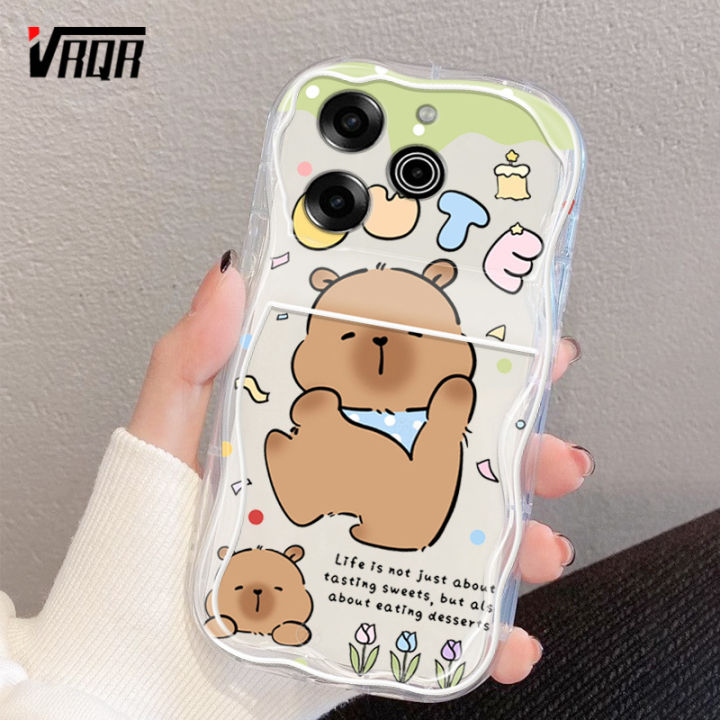 VRQR For Tecno Pova 6 Pro 6 NeoCase Cartoon Bear Soft Wave Edge Tecno ...