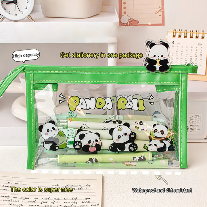 Creative Capybara Transparent Pencil Case Cartoon Cute Panda Pen Bag ...