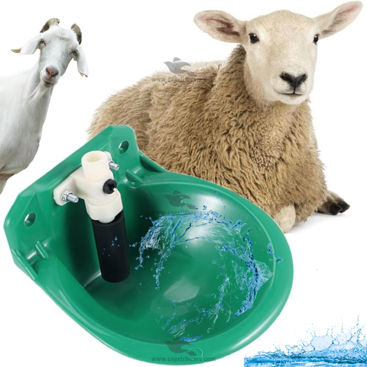 Goat Automatic Water Drinker Cups Bowl – Wall Mounted (Plastic Valve ...