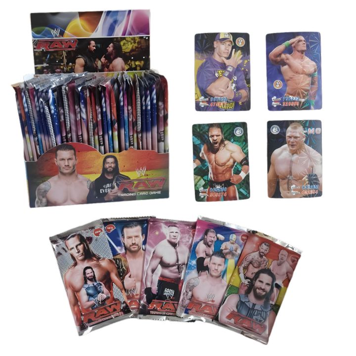 WWE Raw Wrestling Trading Cards Pack – 40 Cards Total | Featuring ...