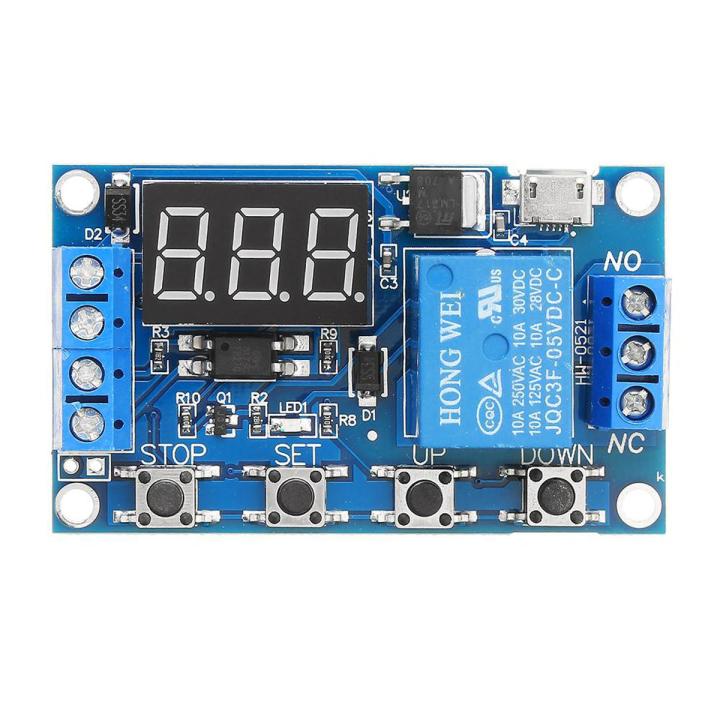 6-30V Tools DIY 1 Channel Relay Module Switch Trigger Time Delay Circuit Timer Cycle Adjustable ...