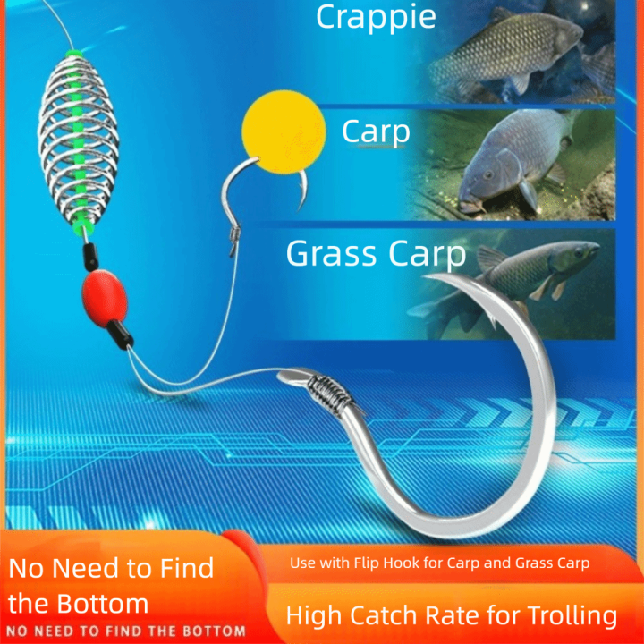 Fishing Tackle double hook Suspension Carp Rigs Anti bottom Ready Made ...