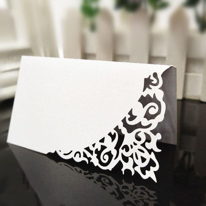 10pcs Reception Table Cards Laser Cut Wedding Table Place Cards Paper ...