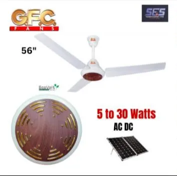 GFC Fans Ceiling Fan AC DC 30 Watts Supreme Model 56'' Copper Winding ...