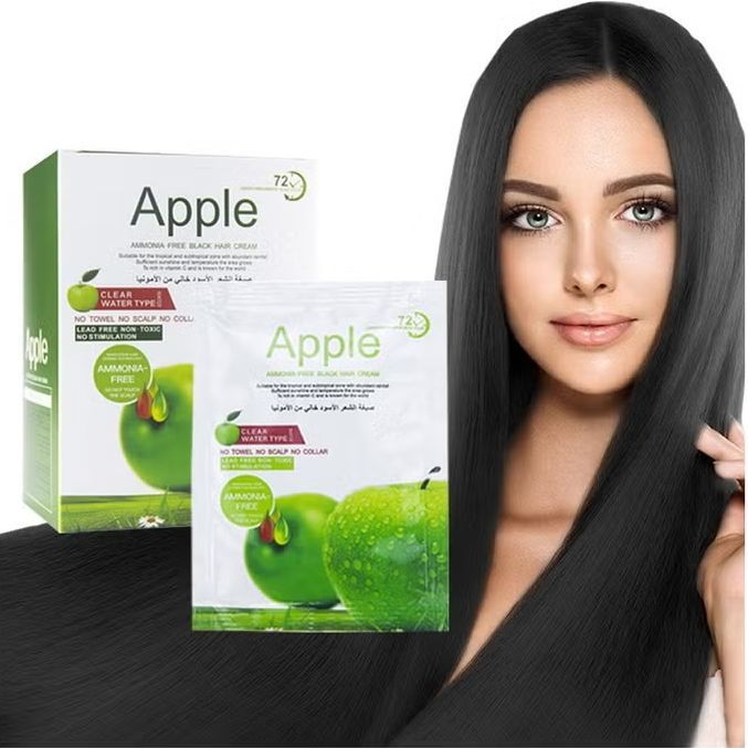 Natural Black Apple Hair Colour Sachet (Pack of 3 , 5 , 10) Natural ...