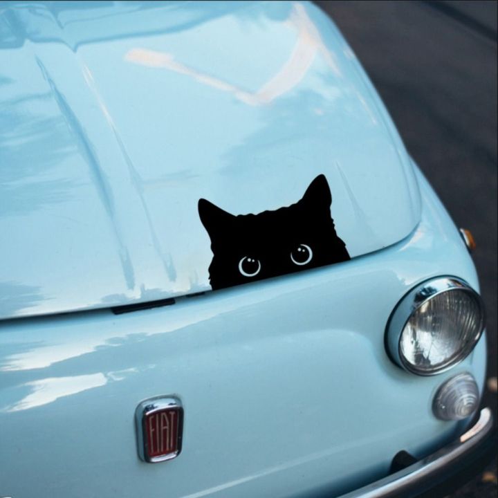 Universal PET Car Cat Sticker Cat Peeking Self-Adhesive Bumper Sticker ...