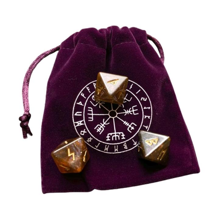 Y3NF 3 Pcs 8-Sided Rune Dices Resin Assorted Polyhedral Dice with ...