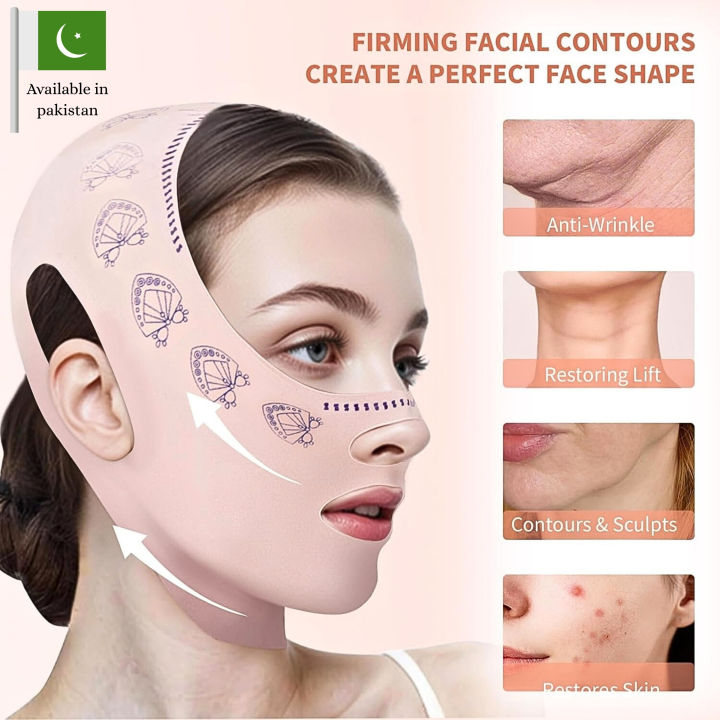 New Women Chin Cheek Face Slimming Bandage Lift Up Belt V Line Face ...