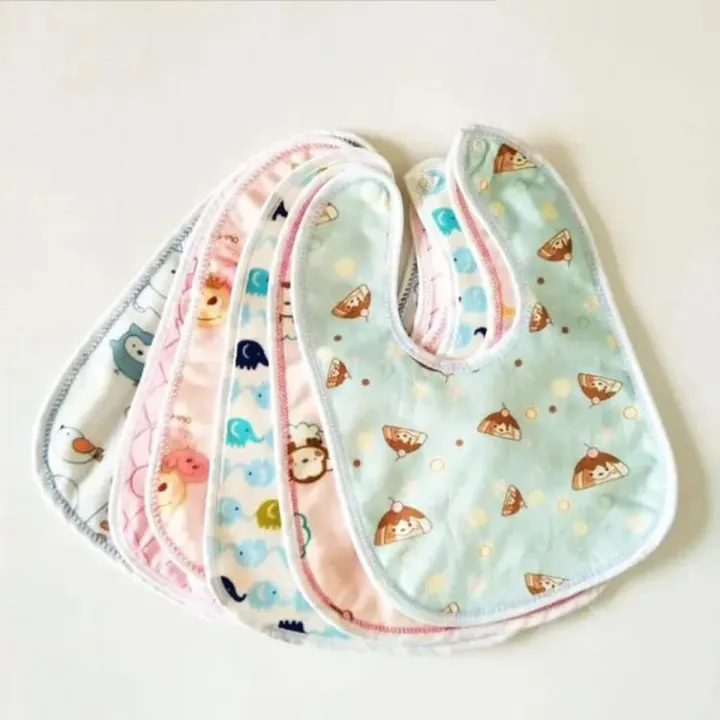 Merab Mall Pack of 6 Baby Bibs Waterproof with Plastic Sheet Baby ...