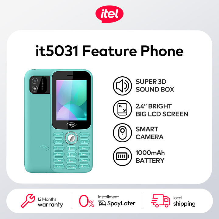 itel it 5031 Feature Phone | 2.4″ Bright Big Screen | 1,000mAh Big ...
