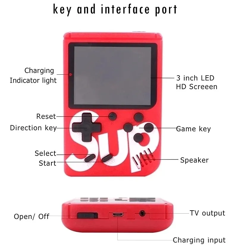 SUP Game Box New Shape Game Console Handheld Portable Digital Game System SUP game 400 game Daraz.pk