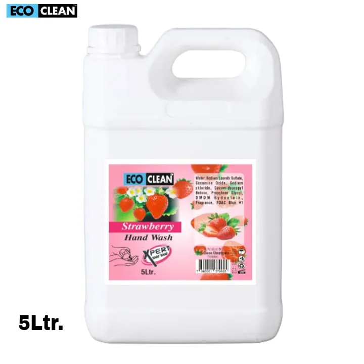 𝐄𝐂𝐎 𝐂𝐋𝐄𝐀𝐍 5L STRAWBERRY FRAGRANCE HANDWASH LIQUID – GENTLE ON SKIN ...