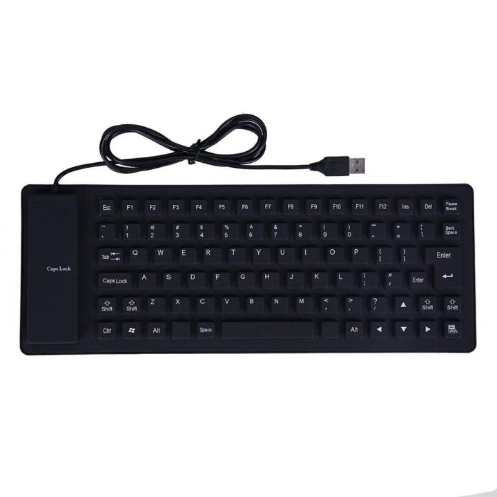 85-key Flexible Soft Silicone Keyboard Waterproof Dustproof Desktop Usb ...