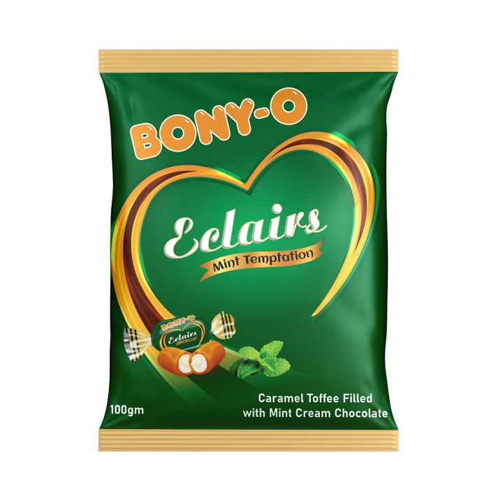 BONY-O Eclairs Mint Temptation Candy | 14 Candies (100g) | Premium ...