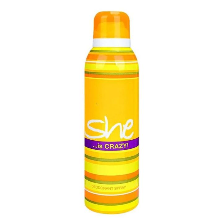 She Is Crazy Deodorant Spray, For Women, 200ml | Daraz.pk