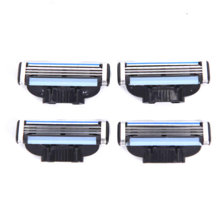 4Pcs Mach 3 Cartridges Manual Razor Blades Shaving Three-layer Razor ...