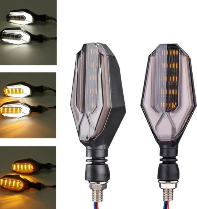 U Shape LED Indicator Light for All Bikes | Dual Color Red Parking ...
