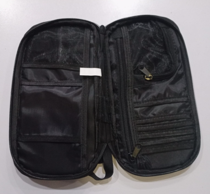 Zippered Travel Pouch Storage Organizer Passposrt Card Ticket Documents ...