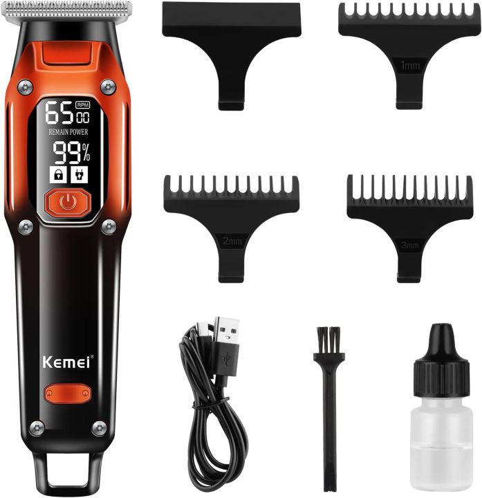 KM-658 Hair clipper Cord or Cordless Use Hair Trimmer Barber Professional Rechargeable Electric ...