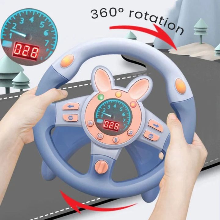 Simulation Steering Wheel Toy with Music & Lights for Kids – 360 ...