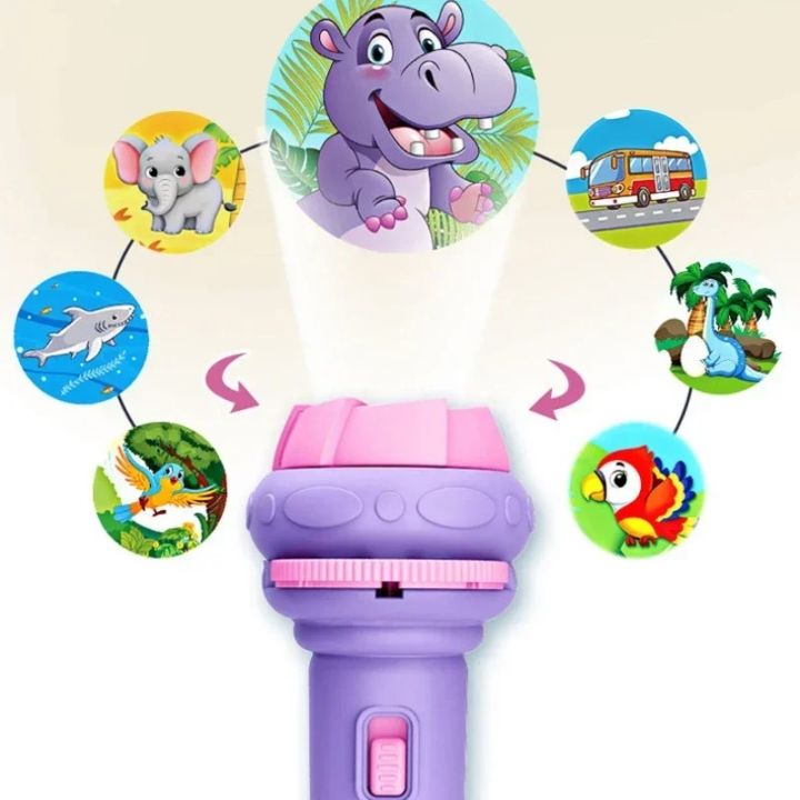Projector Flashlight for Kids - 3 Reels Early Childhood Educational Toy ...