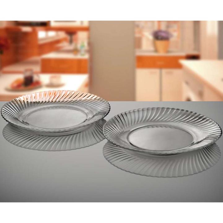 Royal Quarter Plates For Dessert And Roti Transparent Glass 6 Pieces ...
