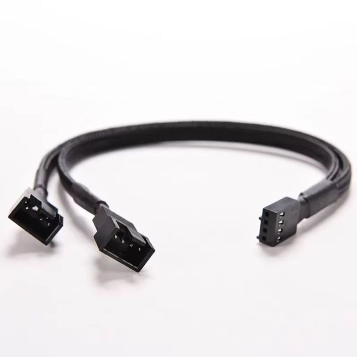 CPU Fan Wire Male To Female 4 Pin Pwm Fan Cable Connector Black Sleeved ...
