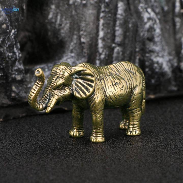 Brass Elephant Statue Elephant Statue Figurines Mini Elephants Figurine ...