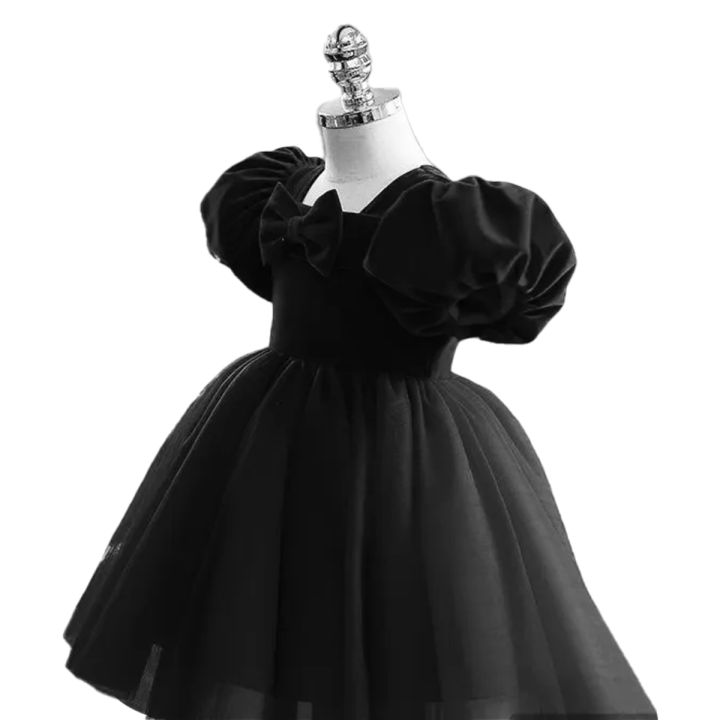 Fancy Micro Velvet frock with net - Winter dress for Baby girls | Daraz.pk