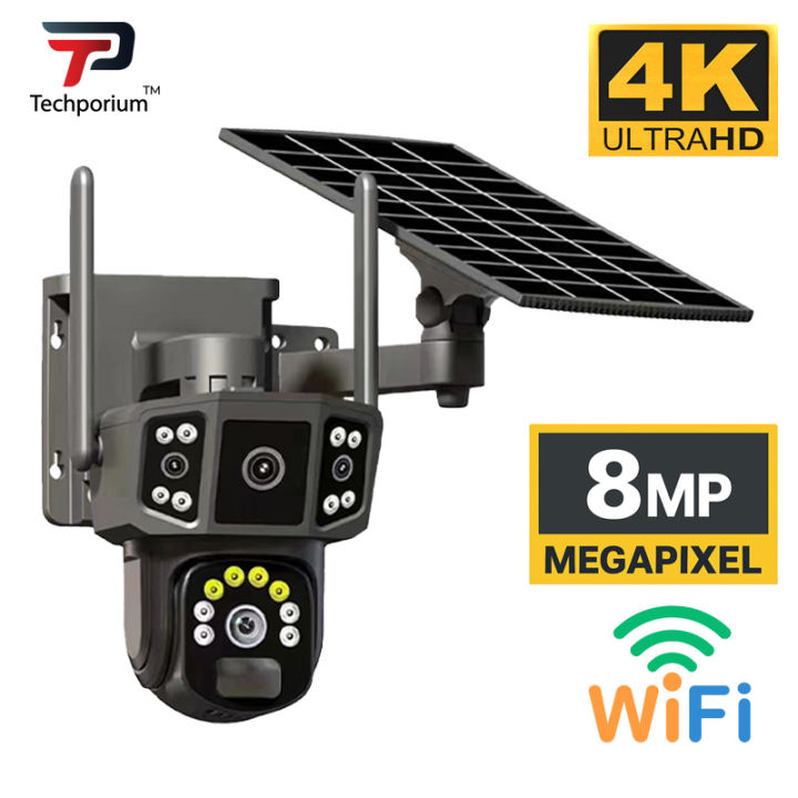 6K Ultra HD 6MP Outdoor WiFi | CCTV Camera | Solar + Battery Powered ...