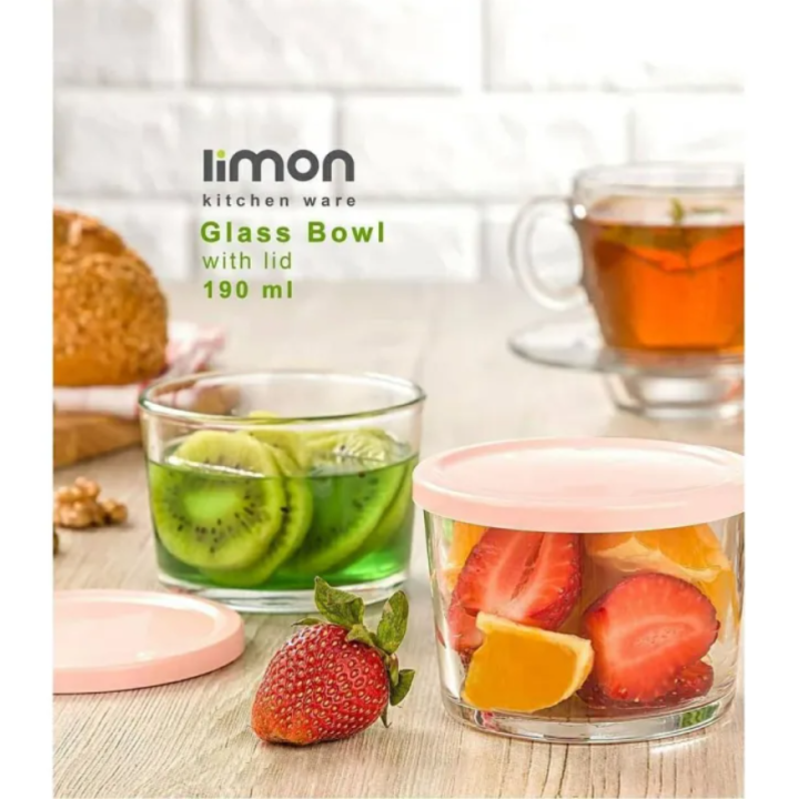 Limon 190 ML 3 Pcs Glass Bowl Set For Chanti , Raita , Puree and Food ...
