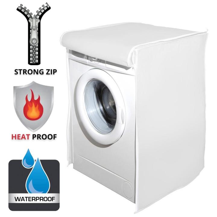 Waterproof Washing Machine Cover Front Loaded in White Color For 8 to ...