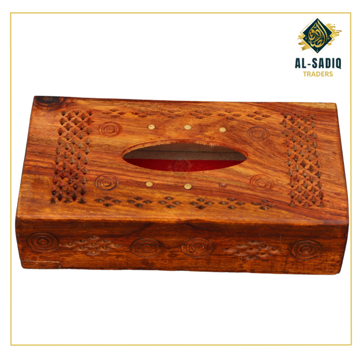 AL-SADIQ TRADERS | Wooden Tissue Box Carving | Antique Wooden ...