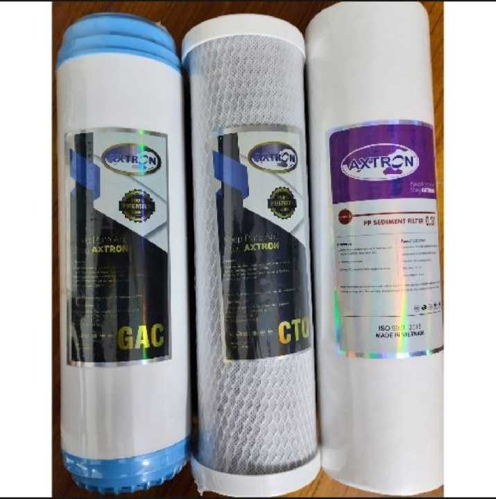 Axtron Water Filter Crtridges 3 Pcs PPF CTO GAX made in Vietnam | Daraz.pk