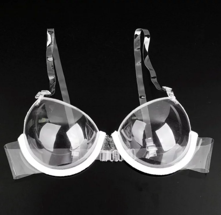 Women Transparent Clear PVC Strong Invisible Strap Push Up Bra Women's ...
