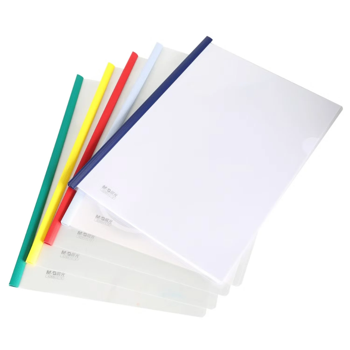 Mighty Transparent Sliding Bar Report Cover – A4 Size File Folder (10 ...