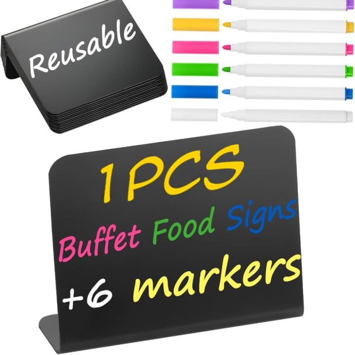 1pcs High Quality Acrylic/PVC Mini Chalkboard Reusable Writable Desktop ...