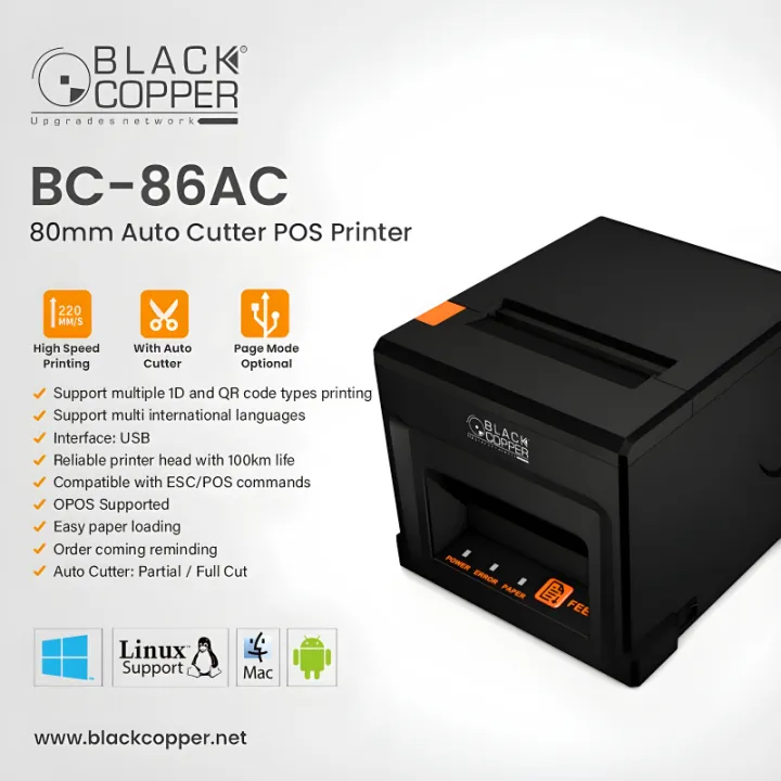 BC-86AC 80mm Thermal Receipt Printer With USB Interface And Auto-Cutter ...