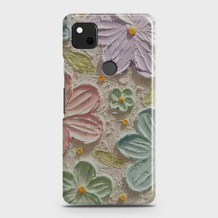 Google_ Pixel 4a Cover - Floral Series - Design 15 - Blue & Green ...