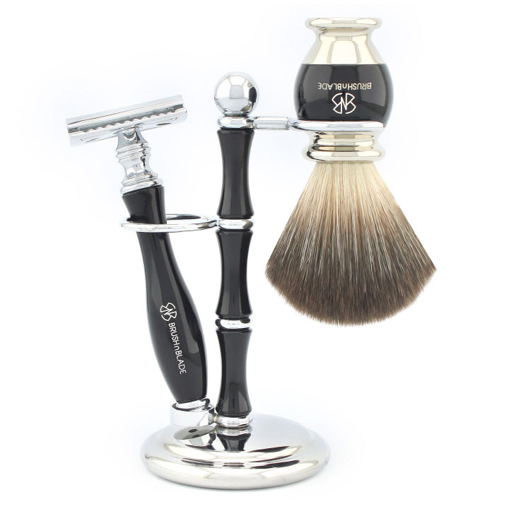 BrushnBlade Double Edge Safety Razor Shaving Set for Men – Premium ...