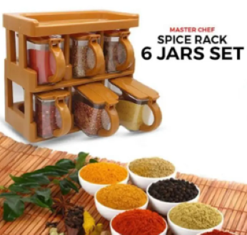 Master Chef Spice jars rack masala jars box And Spoon set Wall ...